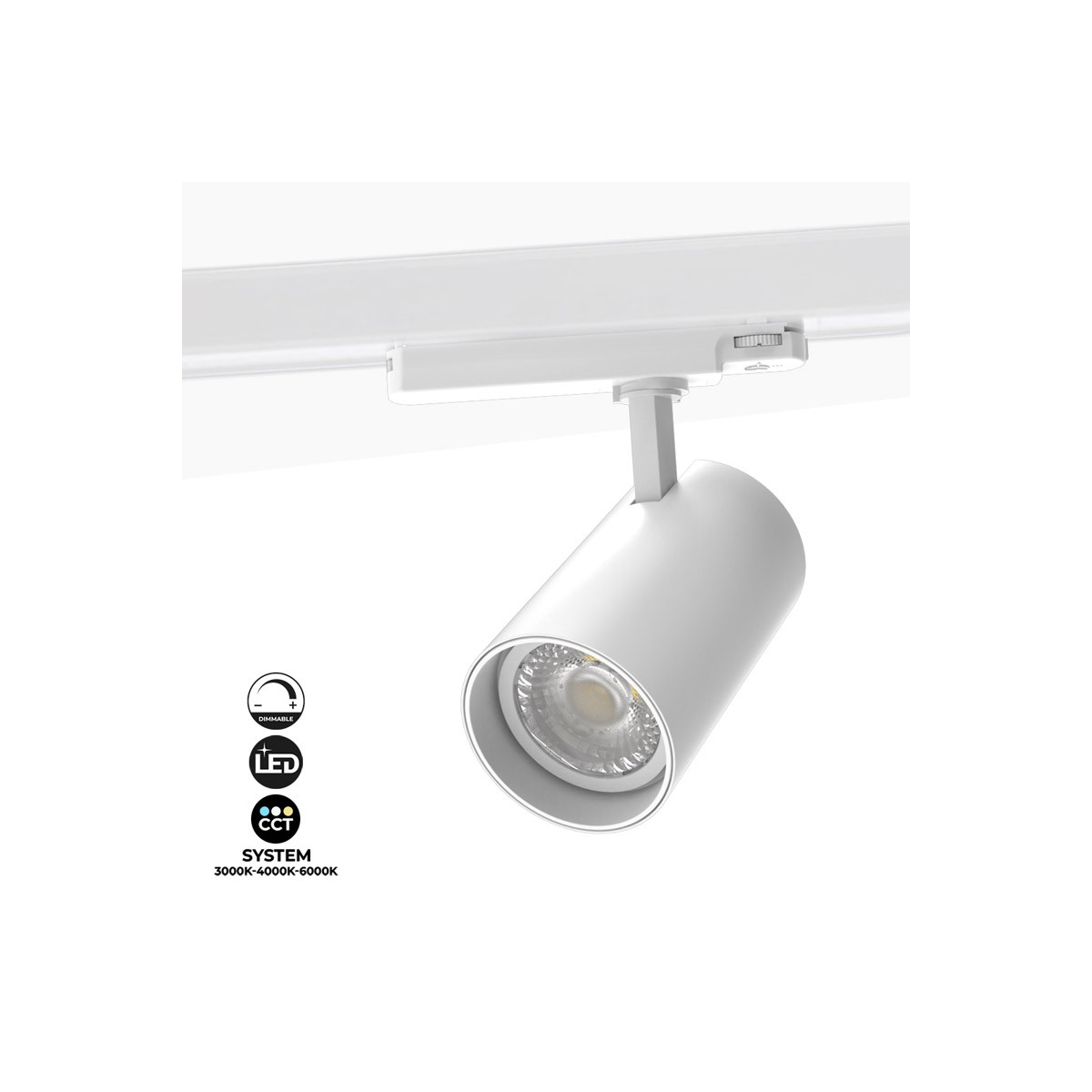 36W CCT Triac Dimmable three-phase LED track spotlight 36W CCT Triac ...