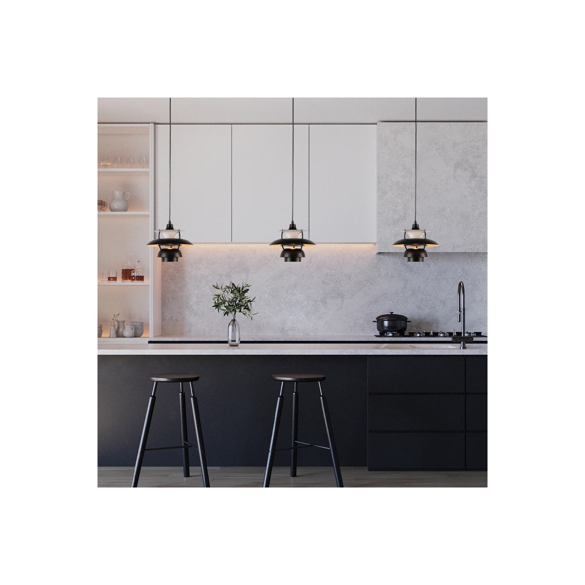 Design pendant lamp "Yohan" /PH5 inspiration - Louis Poulsen