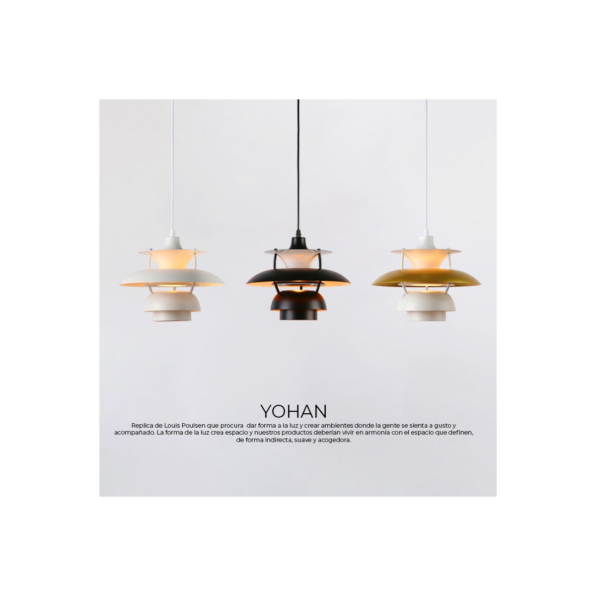 Design pendant lamp "Yohan" /PH5 inspiration - Louis Poulsen