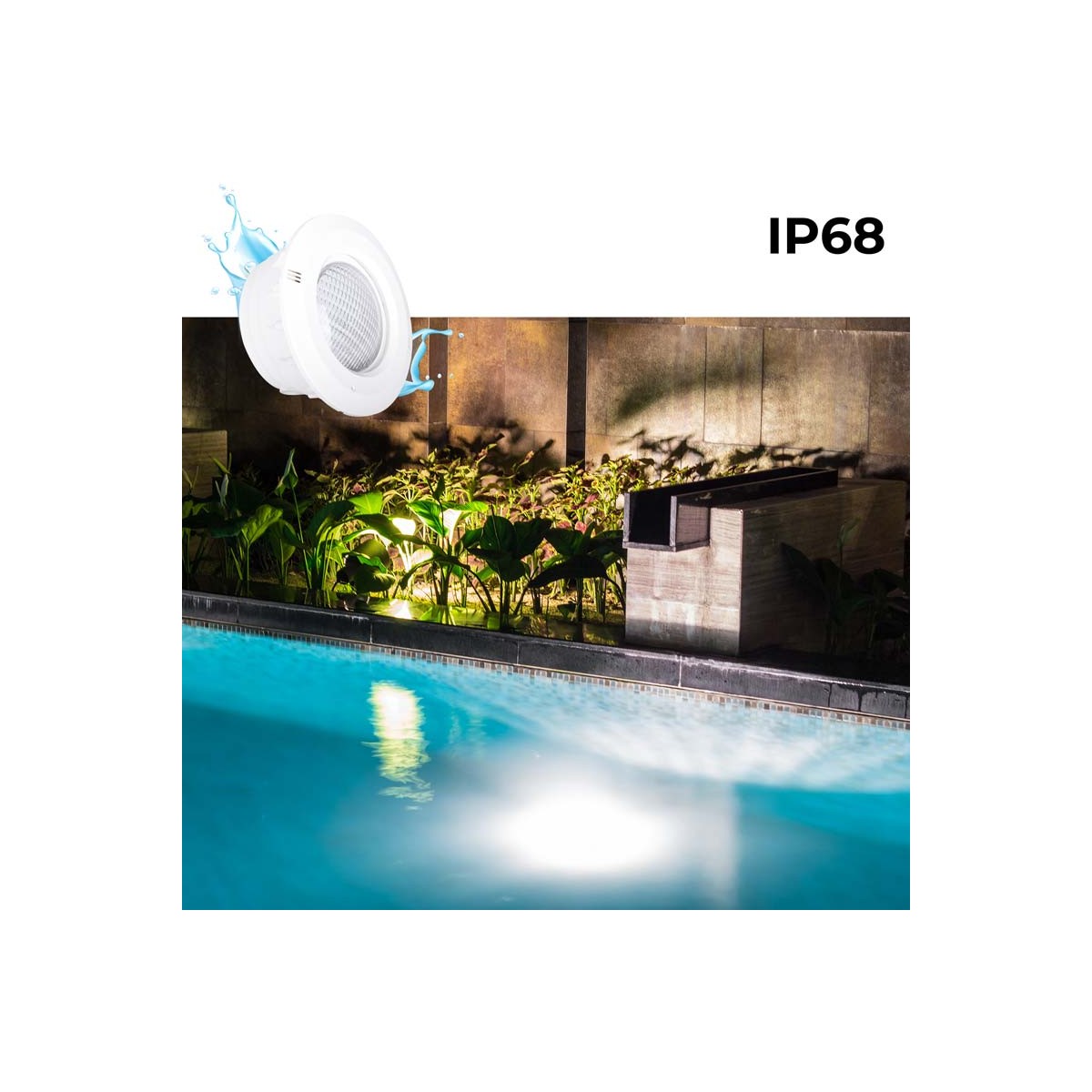 Recessed pool light niche for PAR56 bulb - IP68