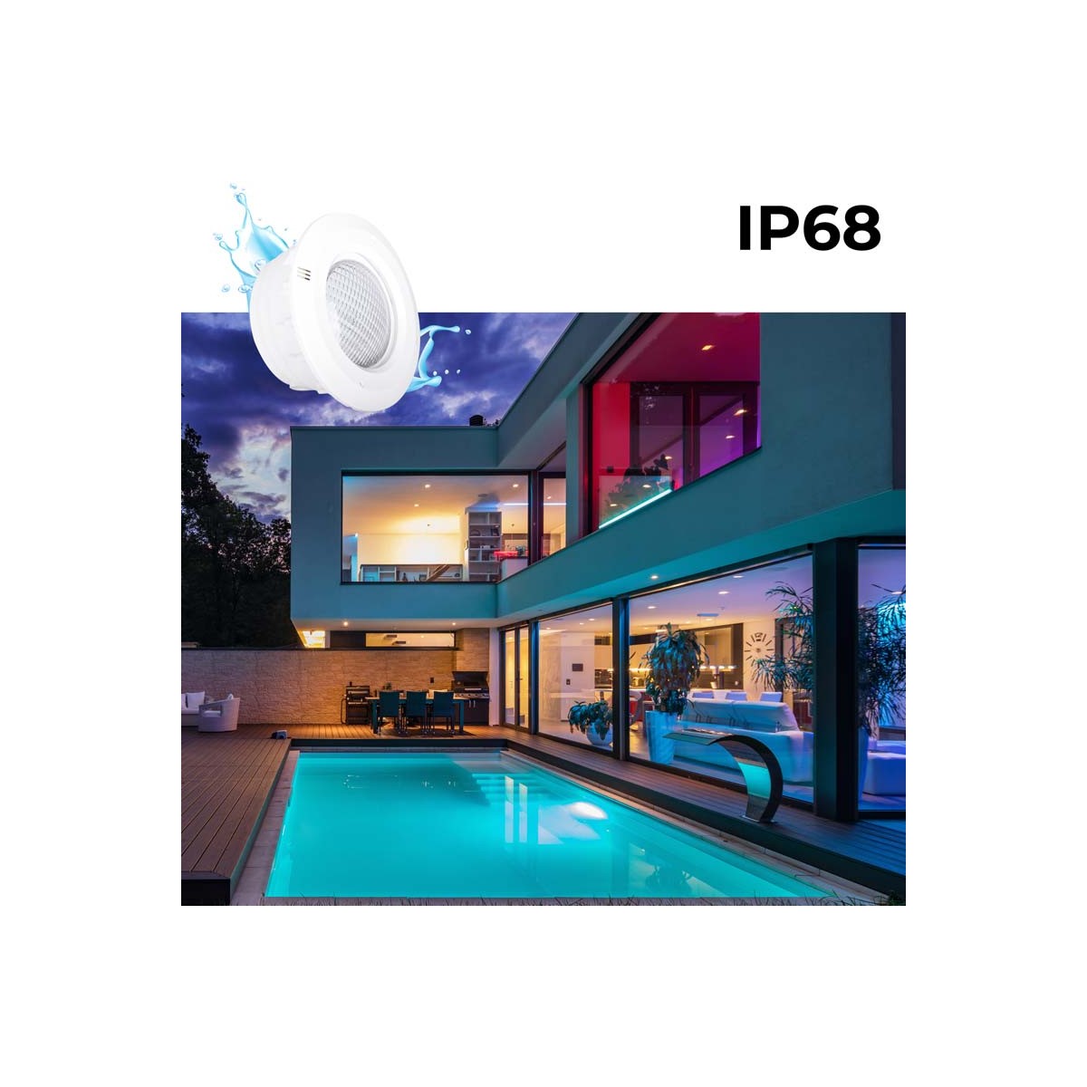 Recessed pool light niche for PAR56 bulb - IP68