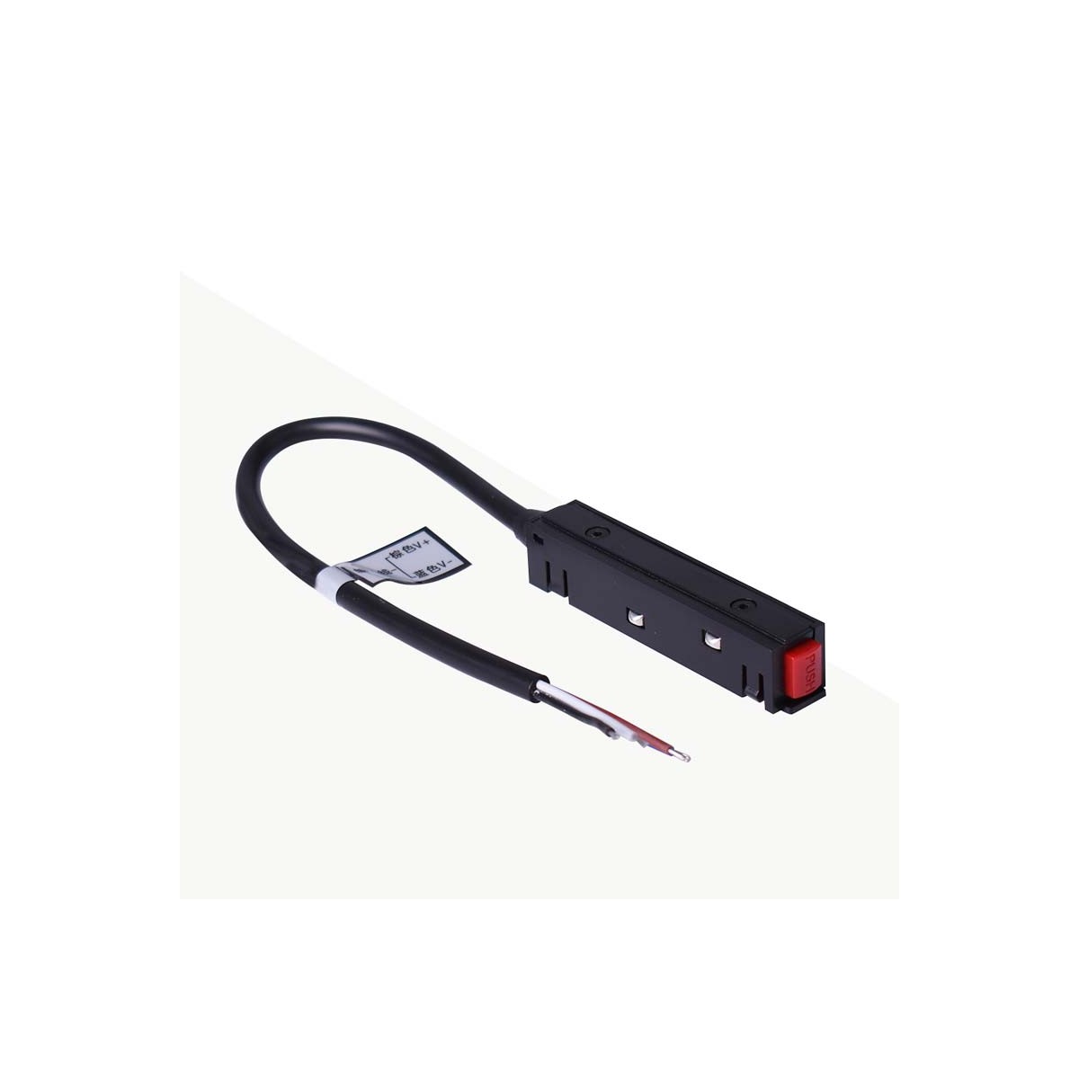 Start connector with cable for external magnetic rail source 20mm