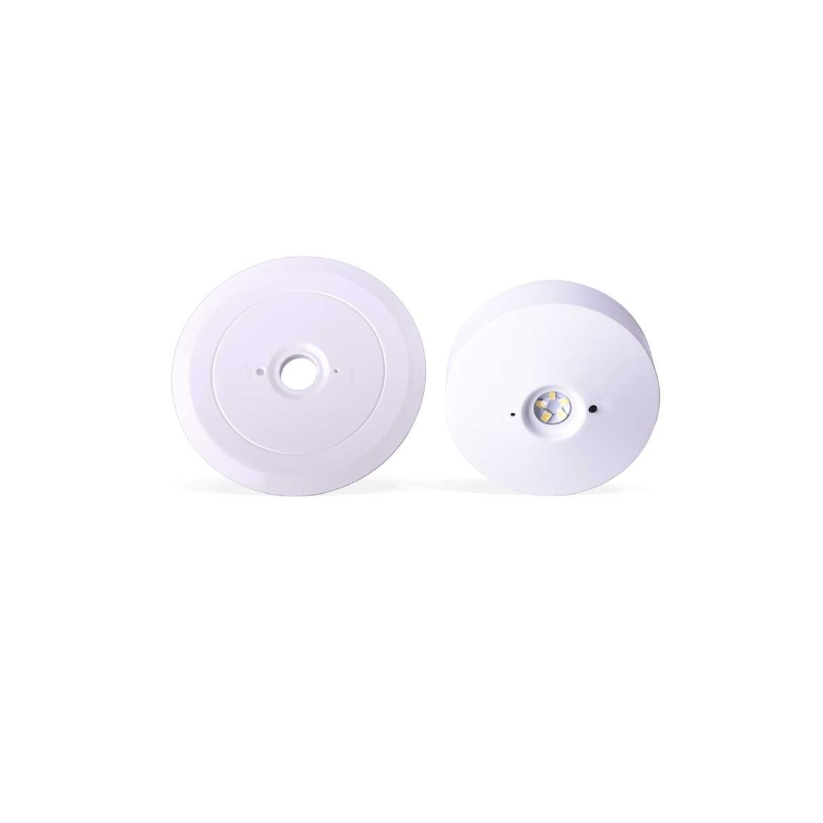 LED emergency and permanent surface downlight fixture 150 lumens 3 hours
