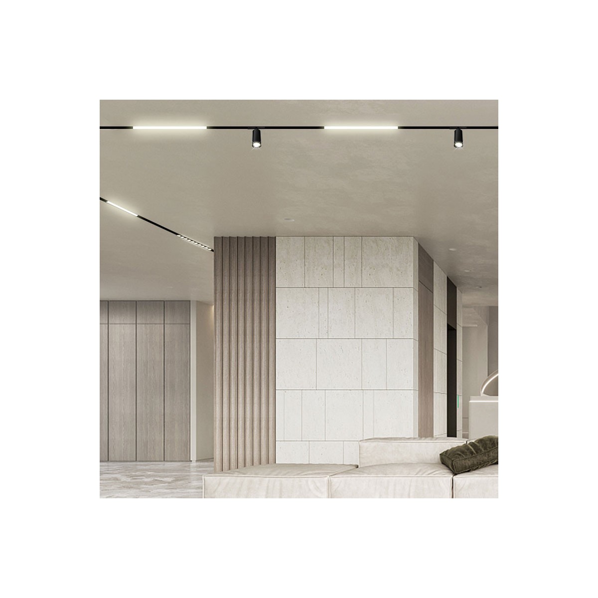 LED spotlight for magnetic rail 48V - 18W