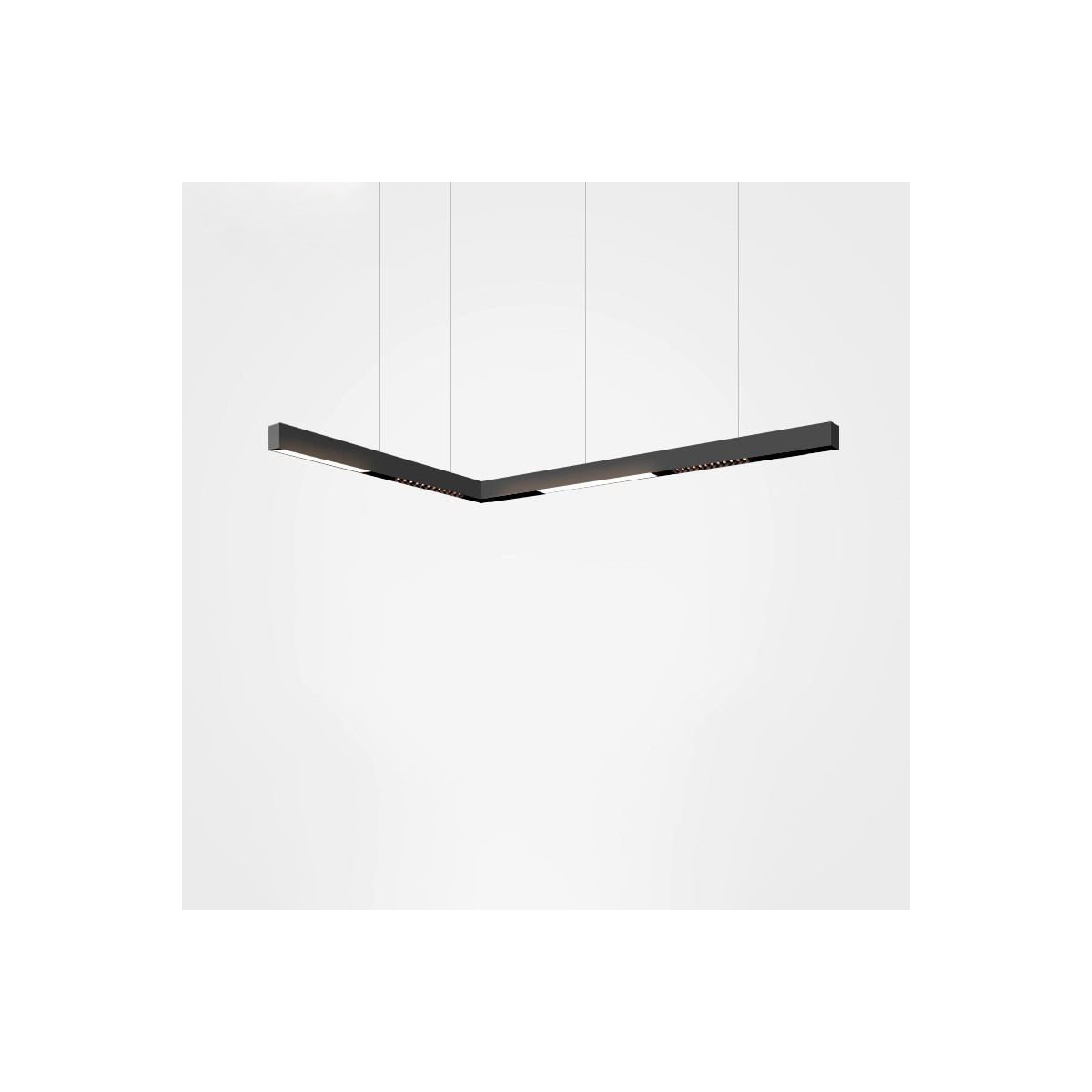 Opal LED linear luminaire for magnetic rail 48V - 10W - Black