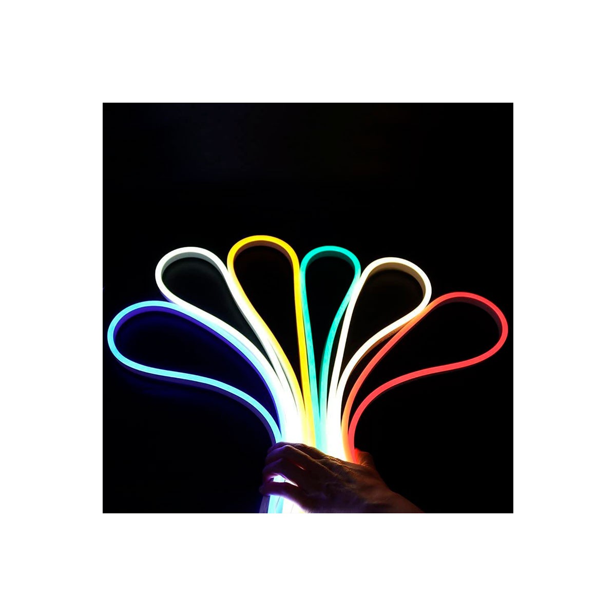 Buy Flexible LED Neon RGB x 5 meters - Complete Kit - Lateral curvature