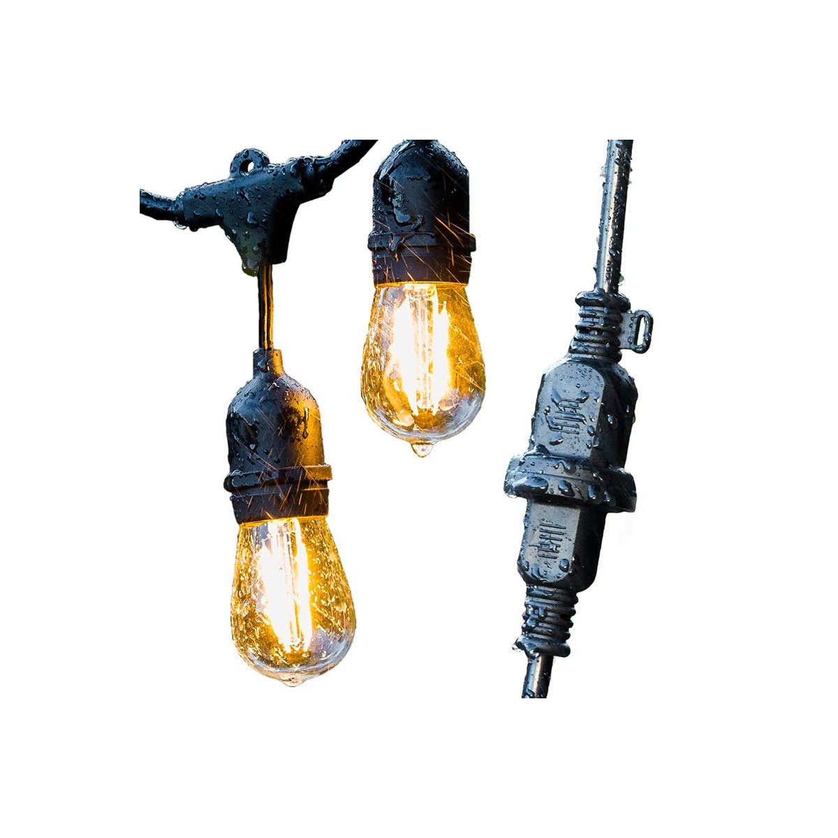 Outdoor series connectable garland - IP65 - 6.5 meters - 10 x E27