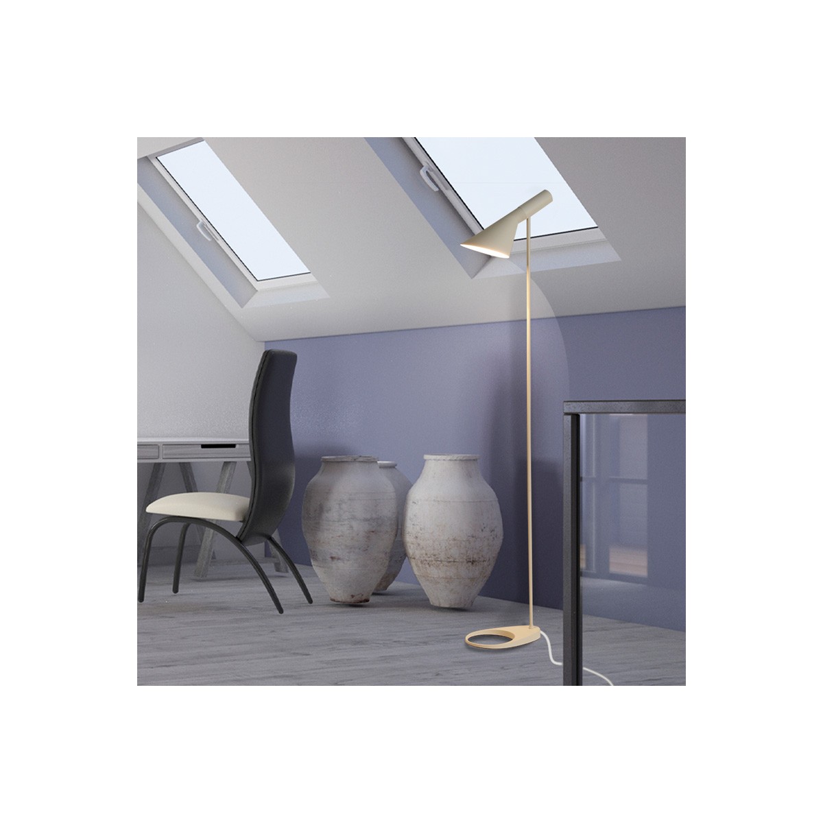 Design floor lamp "MARLÈNE" / AJ Jacobsen inspiration