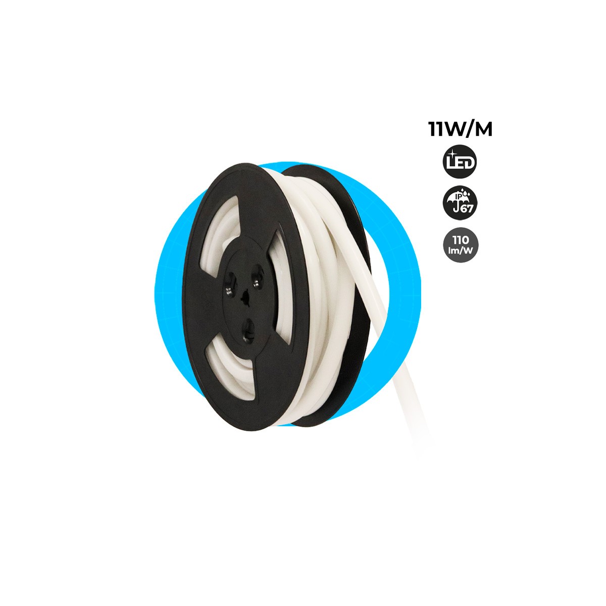 LED Neon 10 Meters 110W Ø12mm 24V/DC KIT