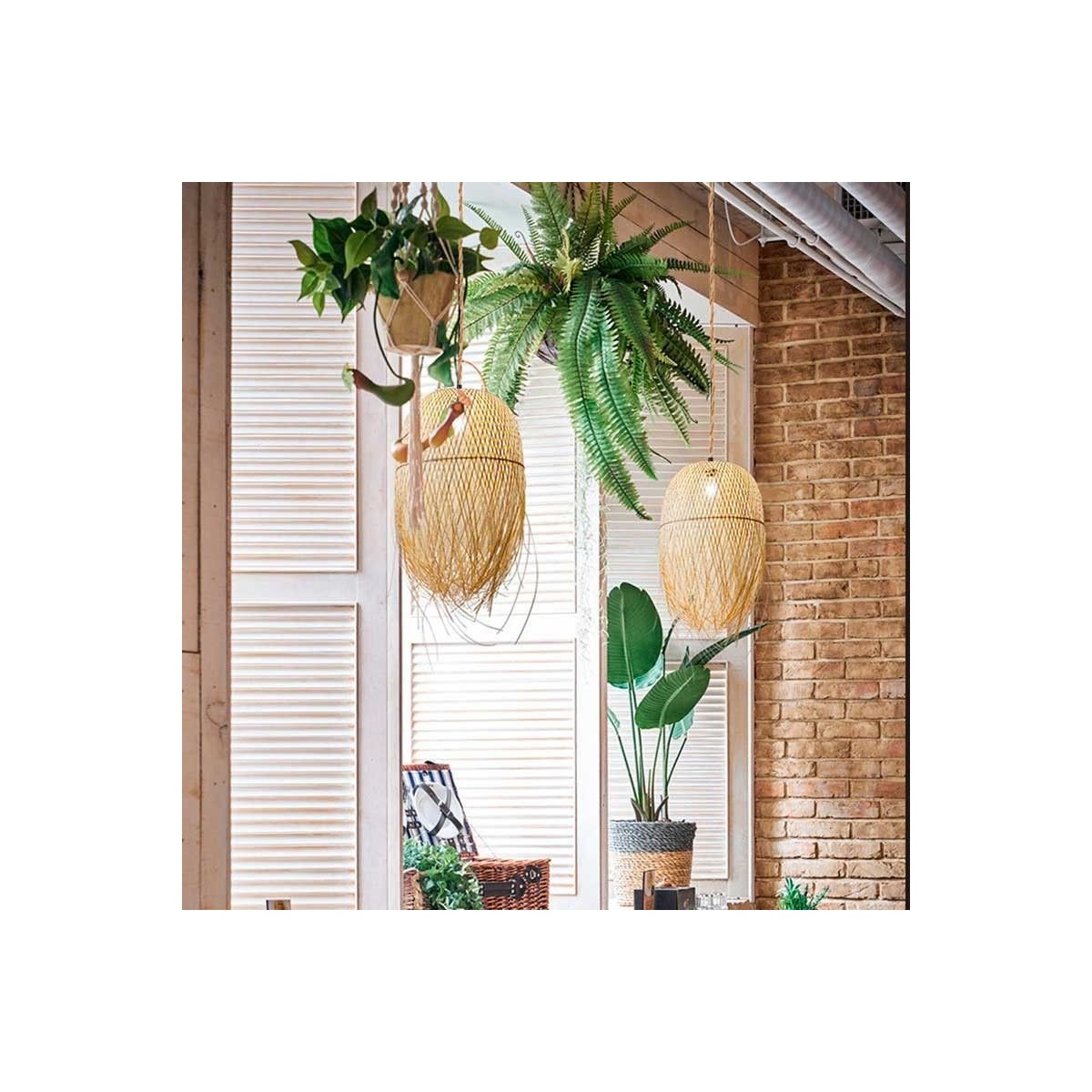 Buy handmade rattan pendant lamp JAVA