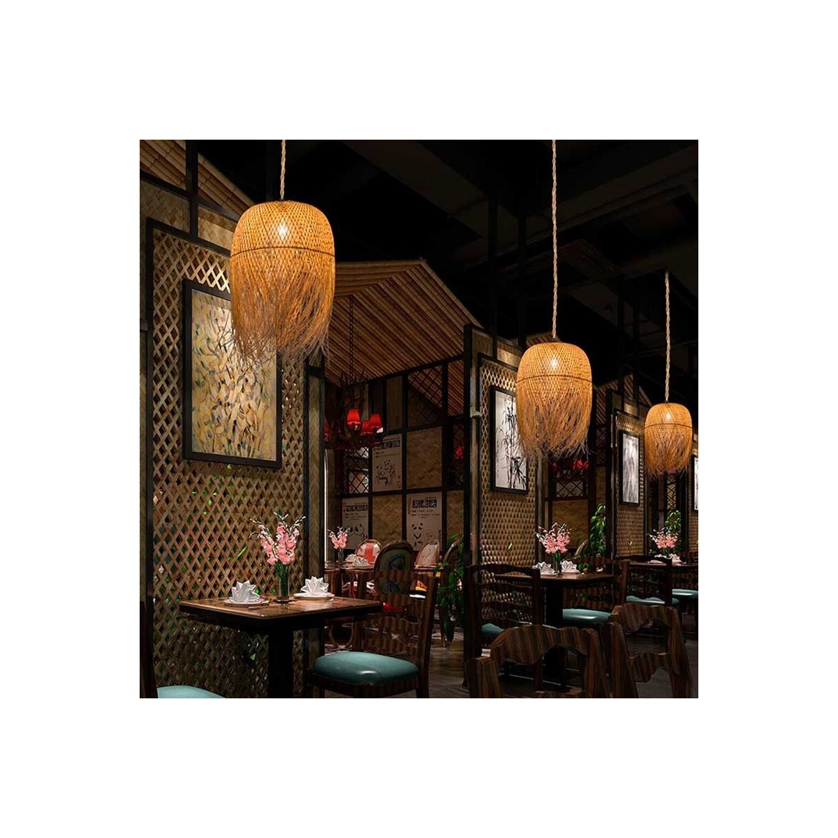 Buy handmade rattan pendant lamp JAVA