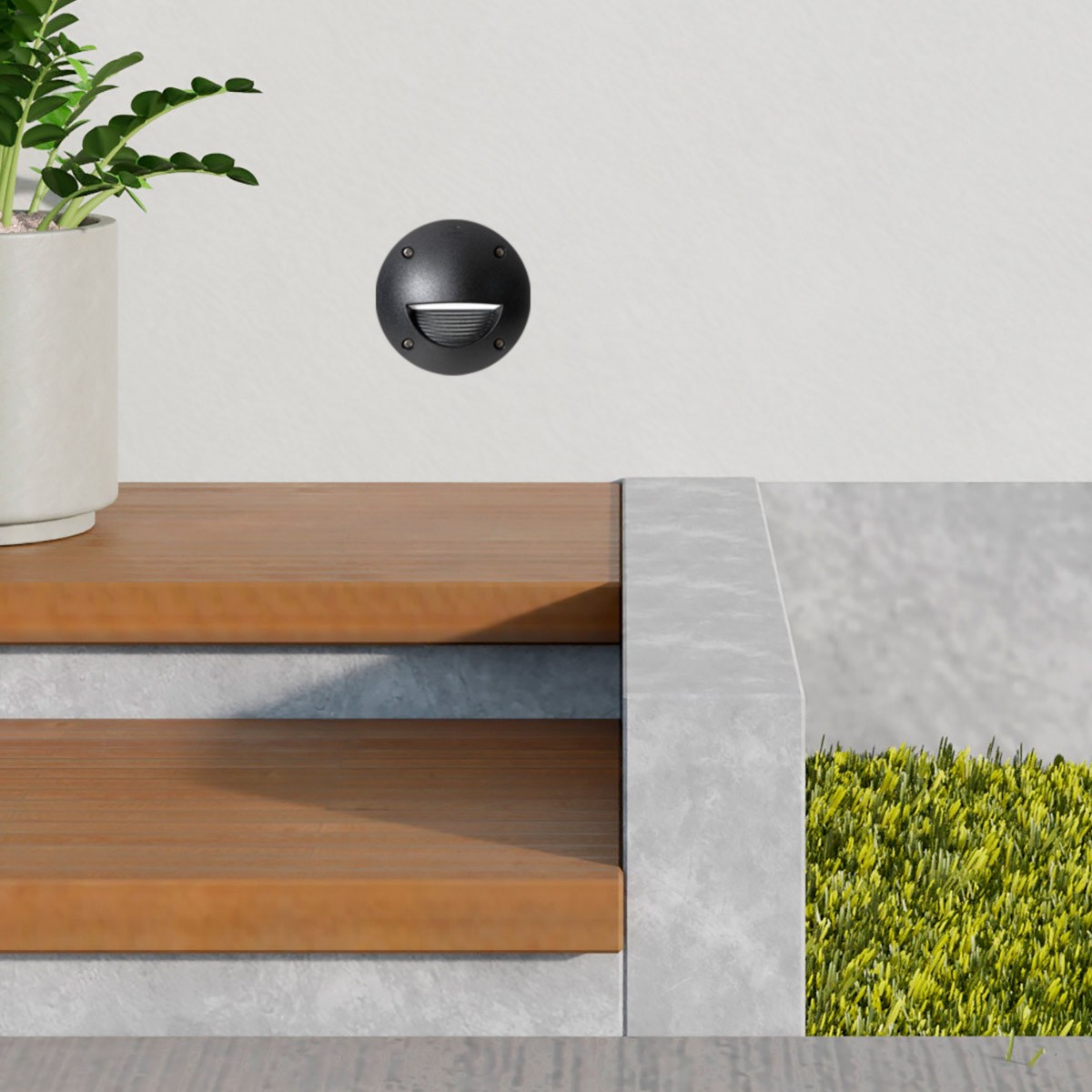 FUMAGALLI "LETI 100 ROUND-ST" GX53 LED Recessed Marker light - 3W - IP66