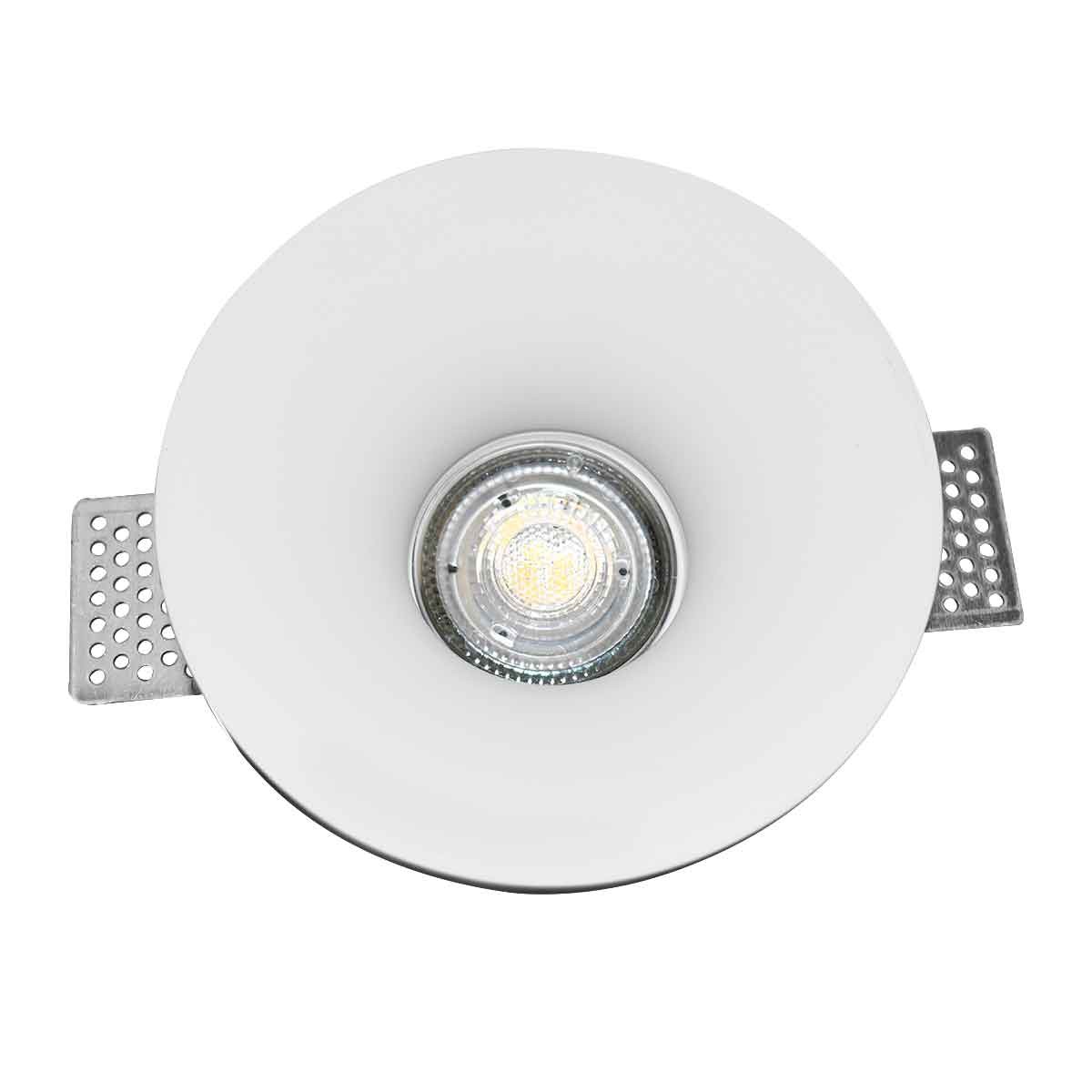 Round recessed downlight round ring Plaster | Trimless