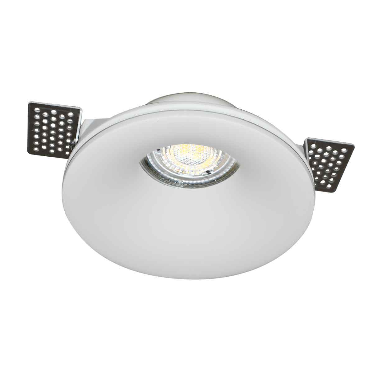 Round recessed downlight round ring Plaster | Trimless