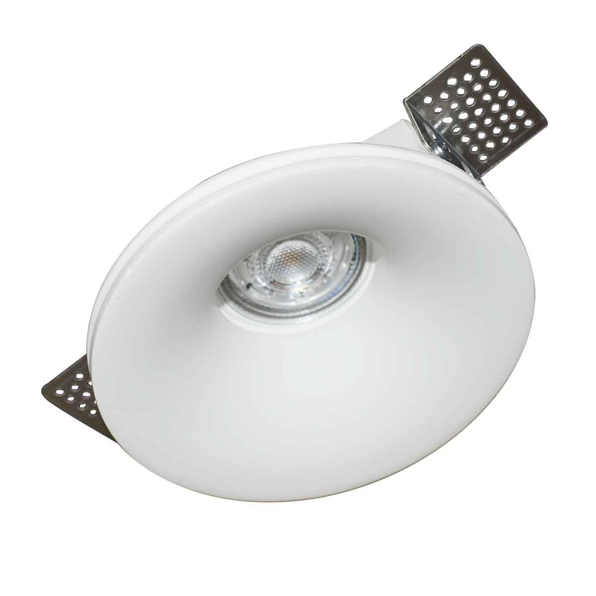 Round recessed downlight round ring Plaster | Trimless