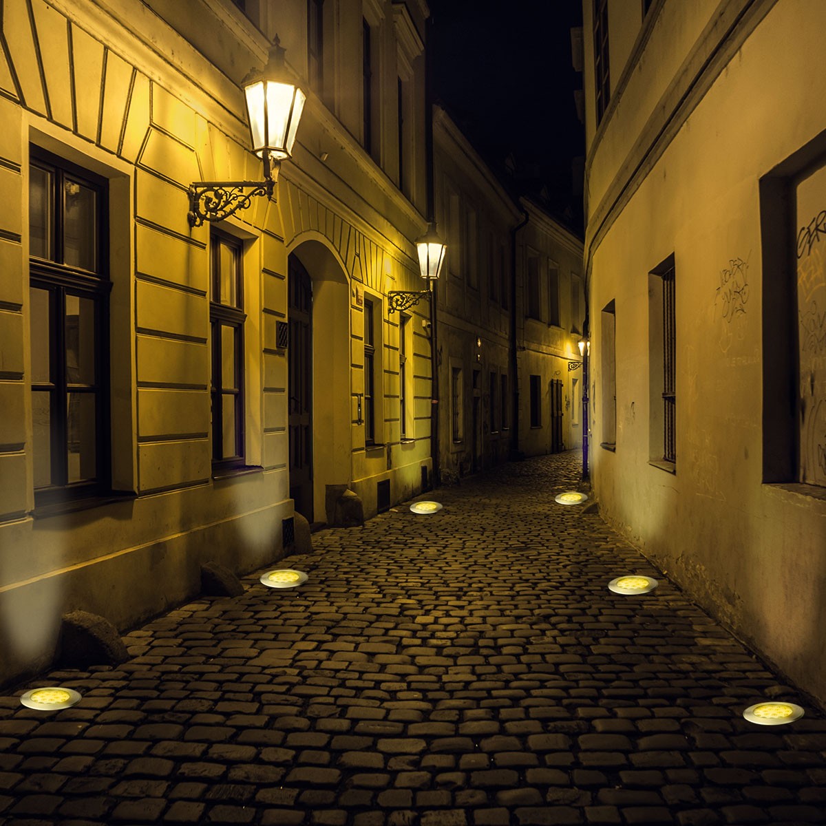 LED ground recessed beacon 18W - Warm white - Ø21cm- IP67