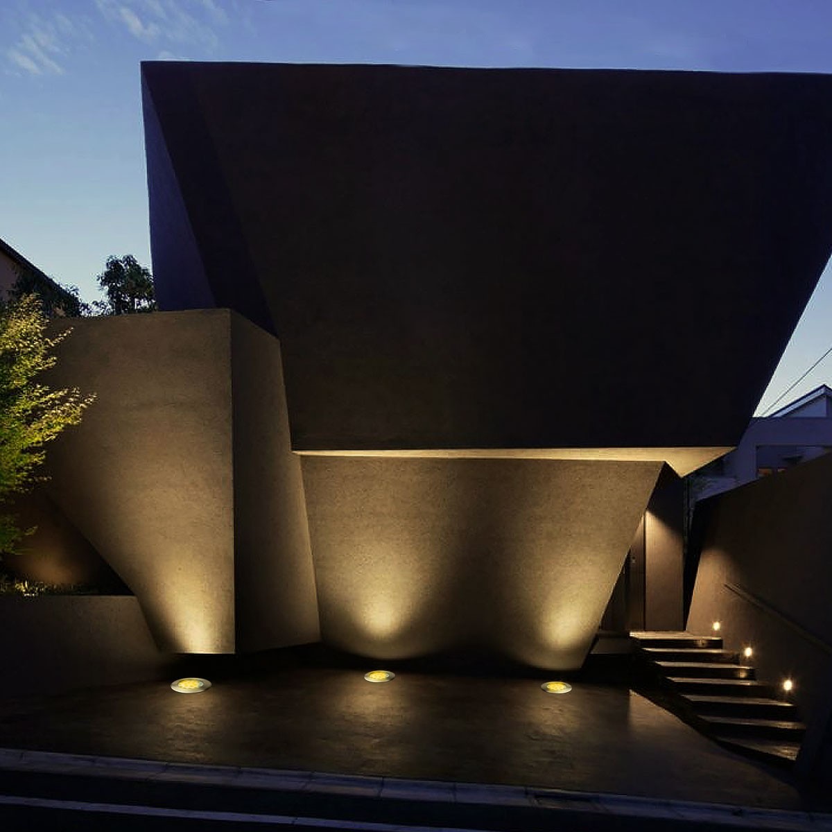 LED ground recessed beacon 18W - Warm white - Ø21cm- IP67