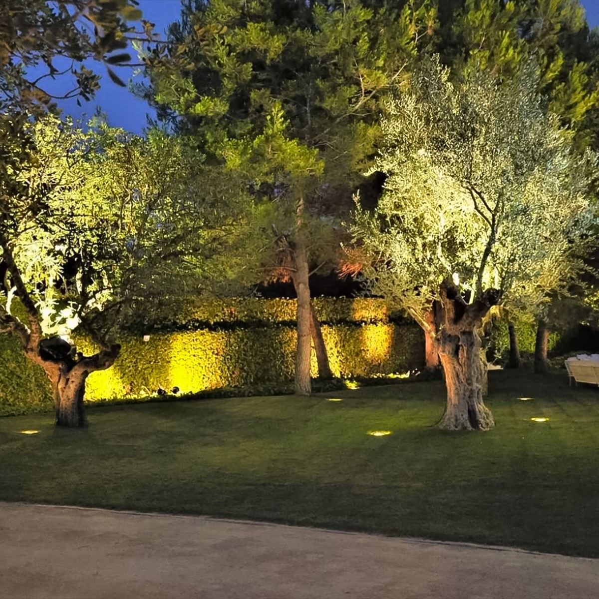 LED ground recessed beacon 18W - Warm white - Ø21cm- IP67