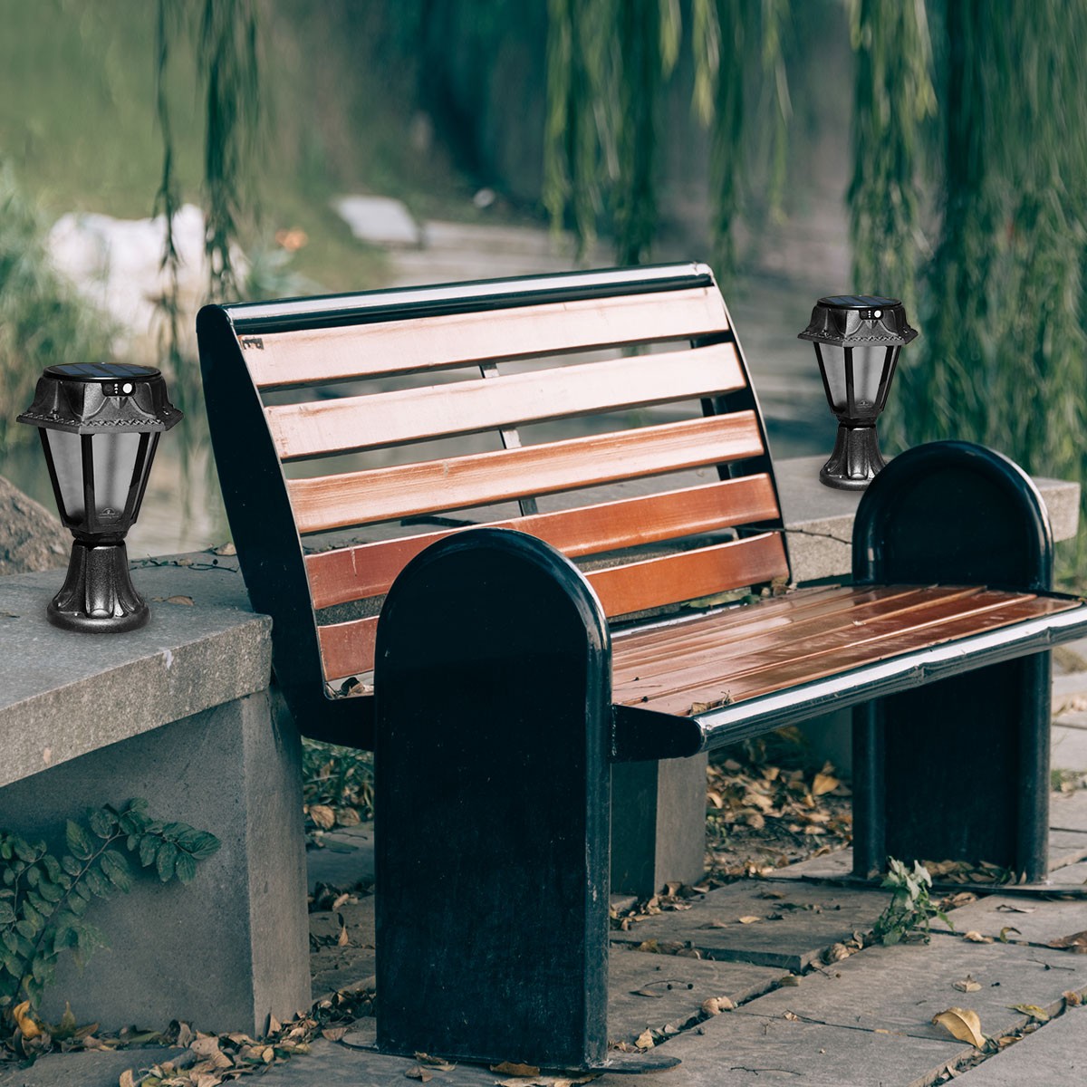 Solar floor lamp "MINILOT/ROSETTA" with PIR sensor - 4000K - 2 ...