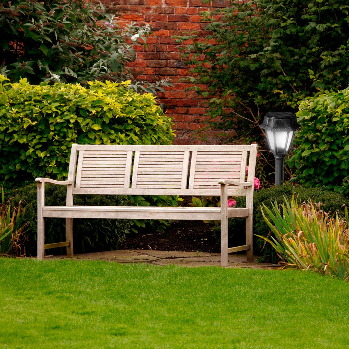 Solar garden bollard "MIZAR/ROSETTA" with PIR sensor - 2 operating ...