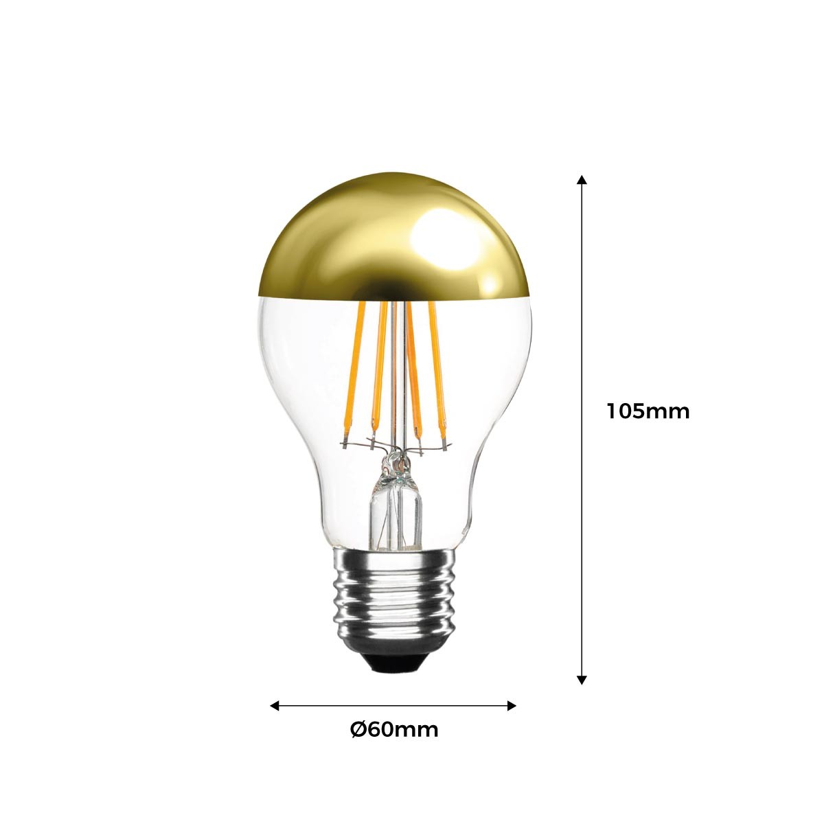 LED bulb E27 gold mirror effect - 4W
