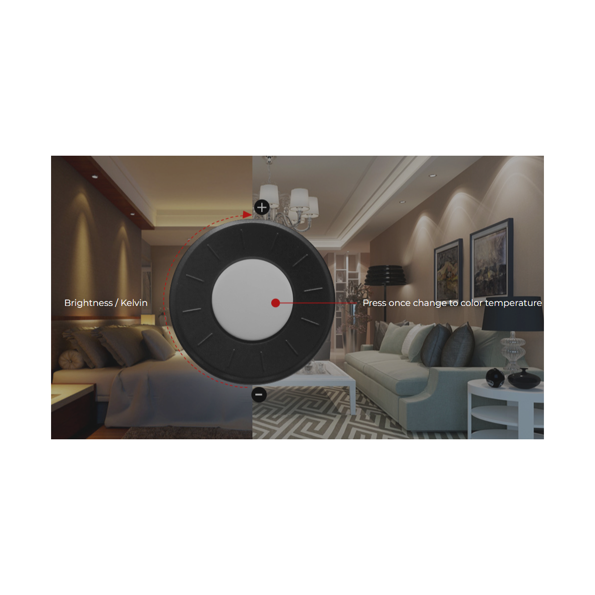 Controller Controller LED Monocolor/CCT - 4 Zones -Rotating wheel ...