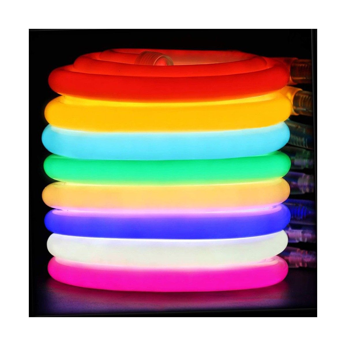 Flexible LED neon 360º circular RGB - 24 V - Ø20mm - 5 meters - 22W/m ...