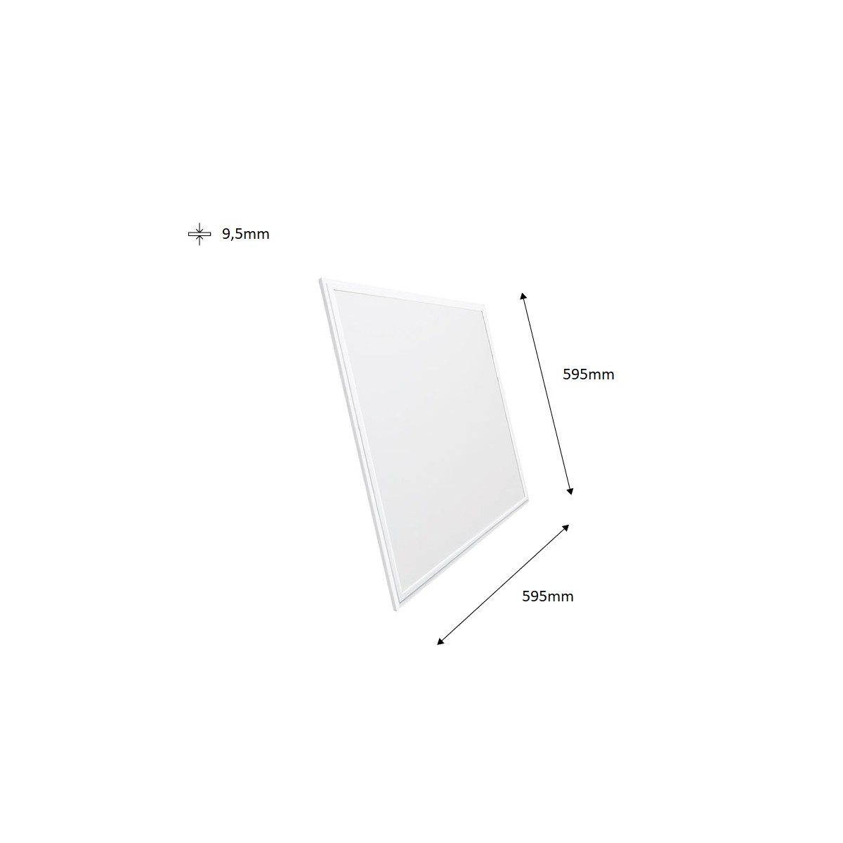 Recessed LED Panel 60X60 cm - OSRAM Driver - 40W - UGR18 - CRI90