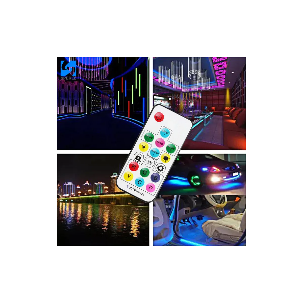 RGB/RGBW pixel IC LED controller with RF remote control - 5-24V DC ...