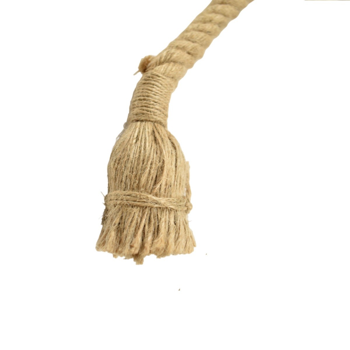 Hemp pipe pendant lamp with 6 hemp ropes