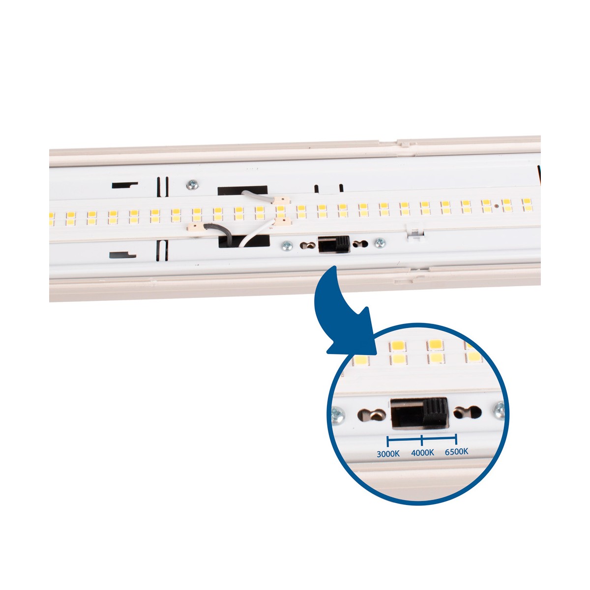 Tri-proof CCT LED batten light with motion sensor -120cm-40W
