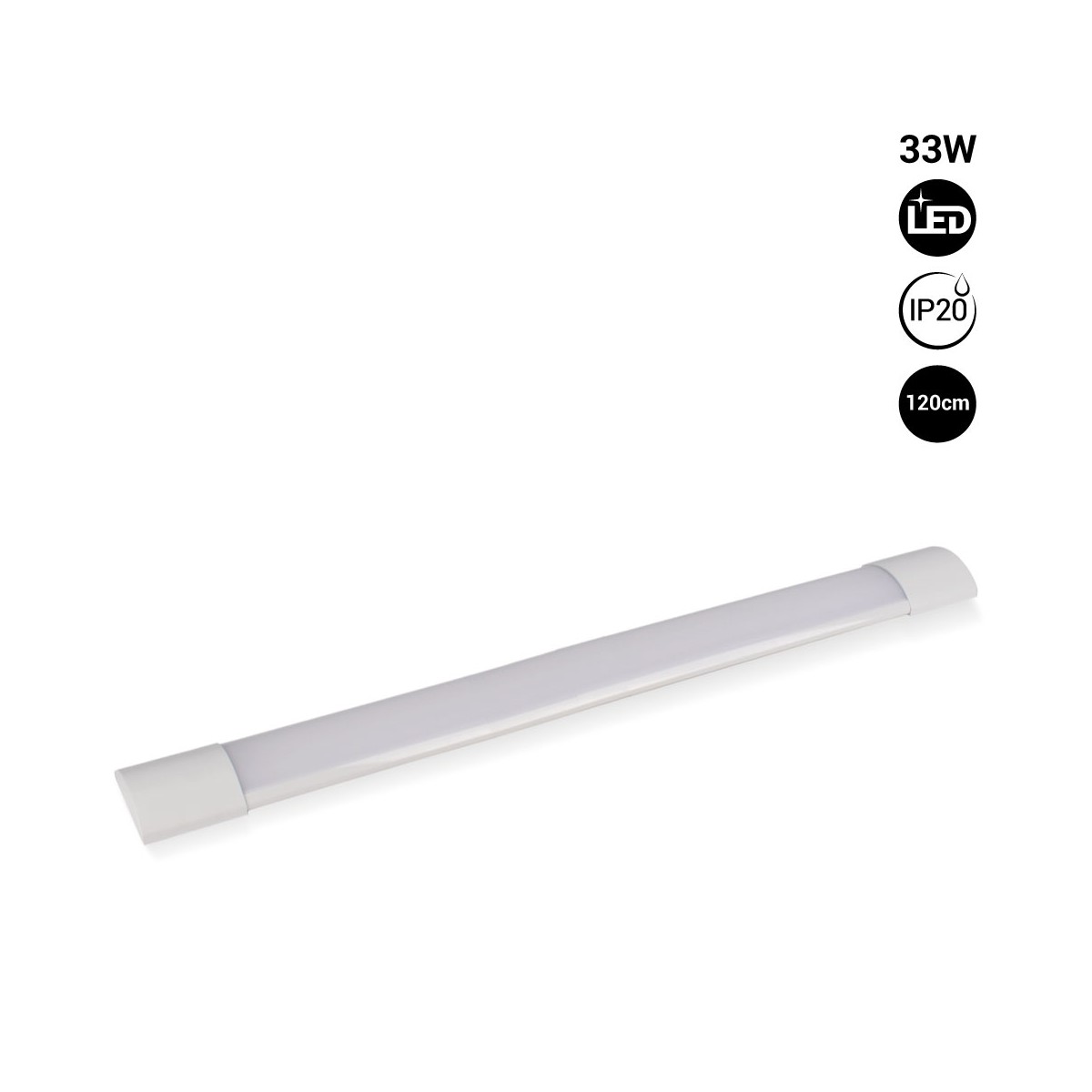 Linear LED surface mounted luminaire - 33W - 120cm - IP20