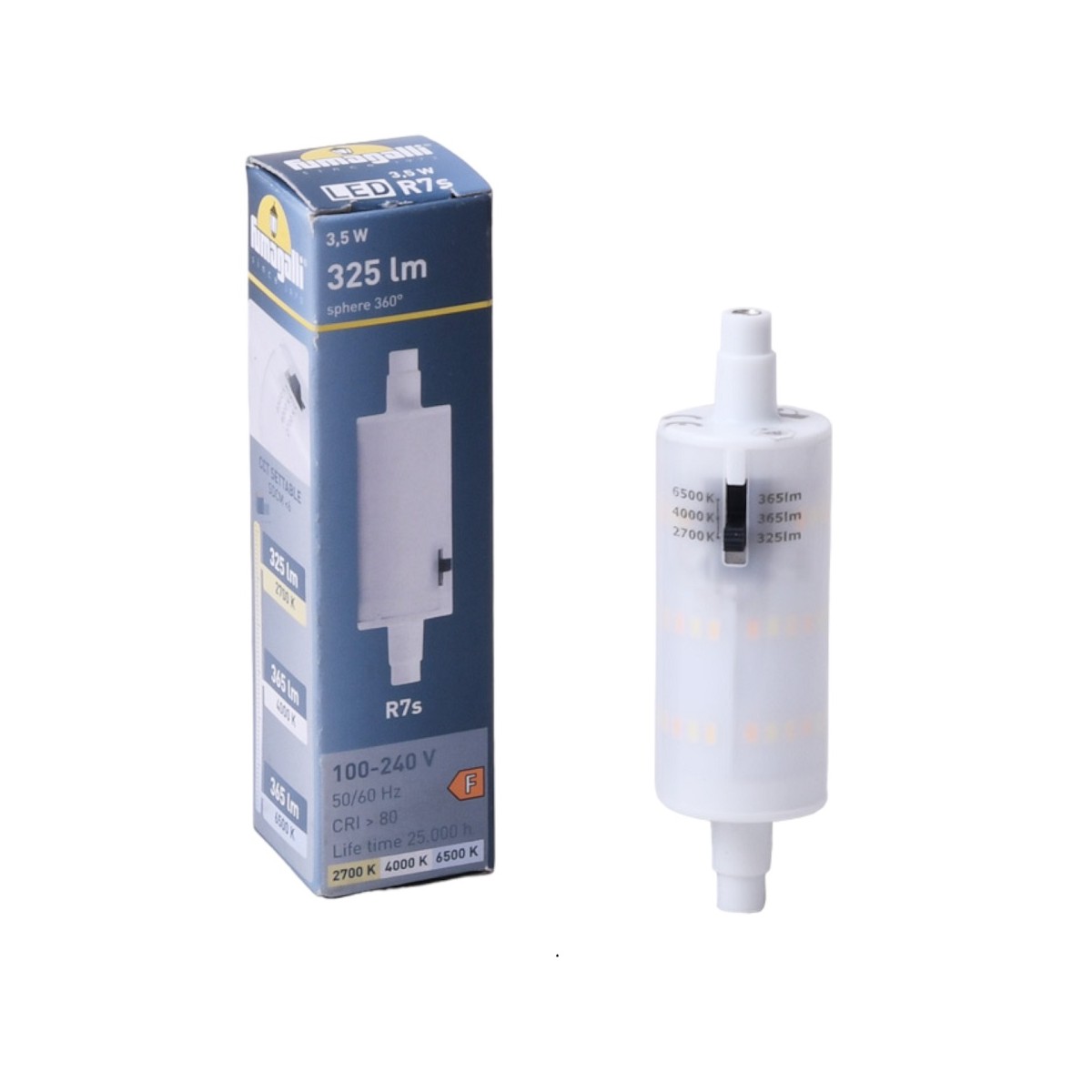 Fumagalli "Nina 150" 3.5W - IP55 - R7S - CCT - recessed wall-mounted ...