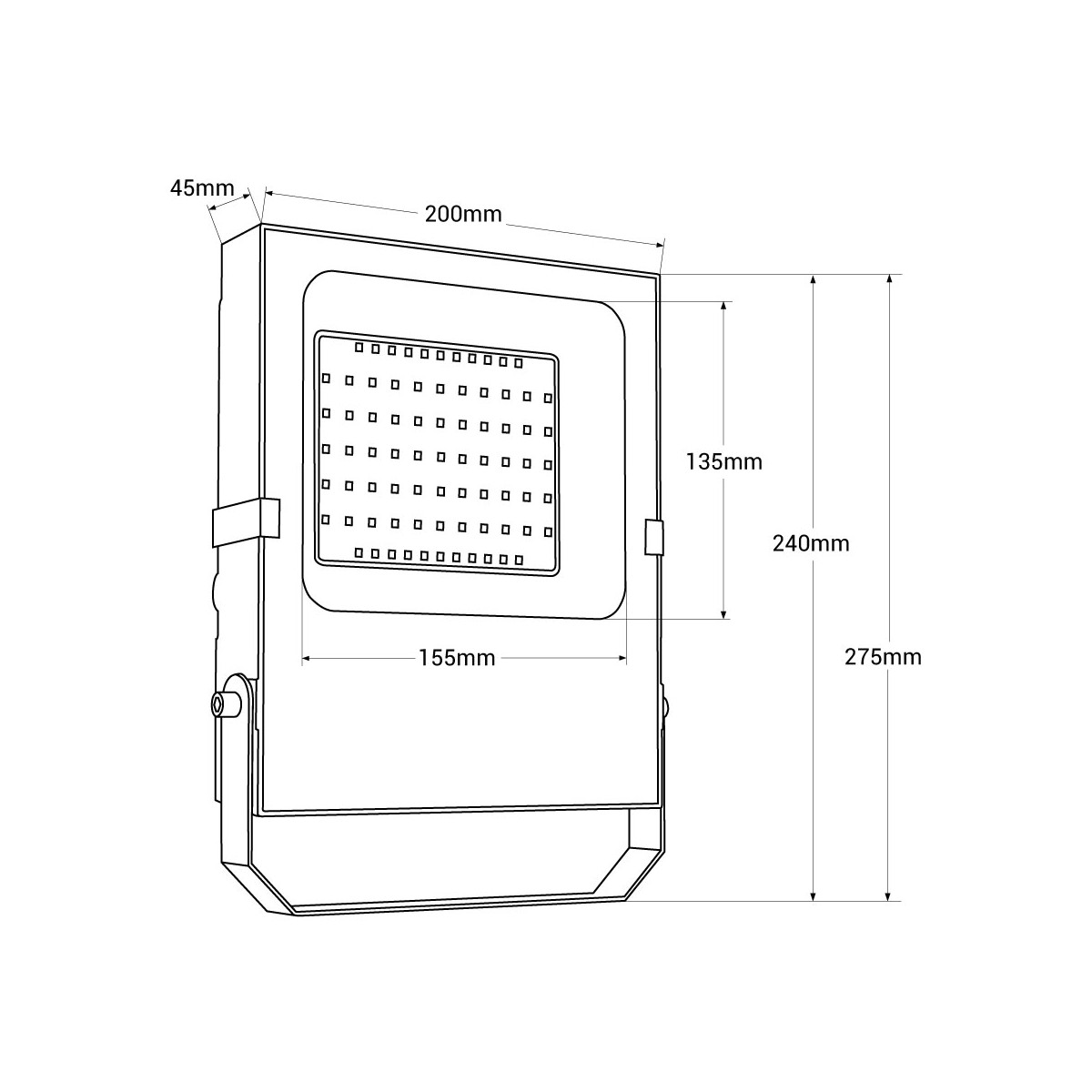 Outdoor LED floodlight 50W - 12-24V DC - 120º - IP66