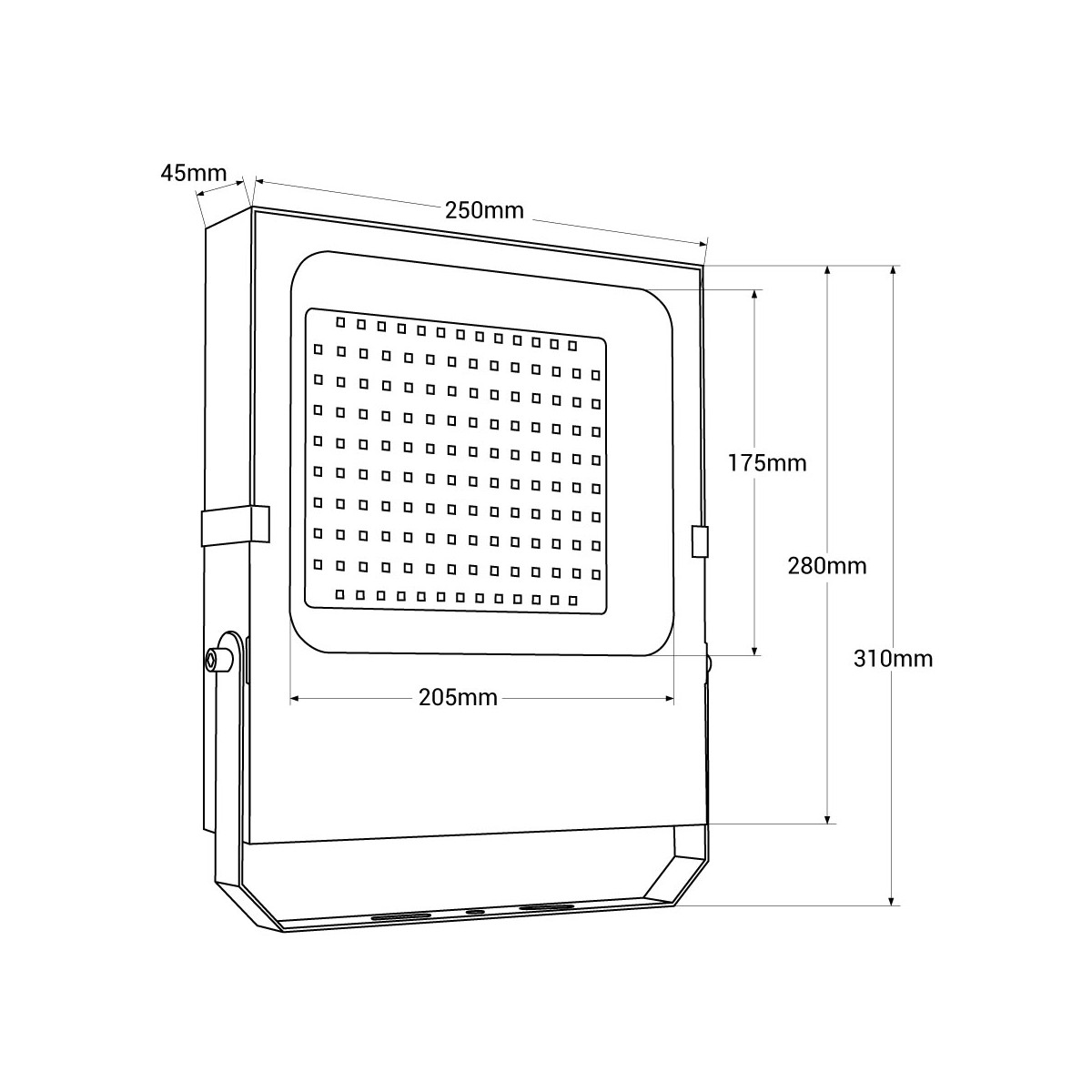 Outdoor LED floodlight 100W - 12-24V DC - 120º - IP66