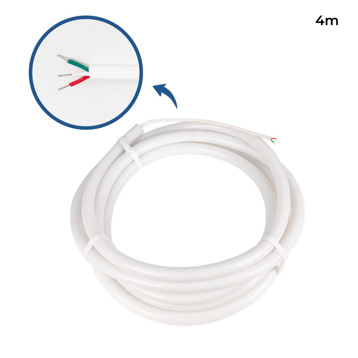 Flexible LED neon RGB intelligent IC - 360º circular - Double strip ...