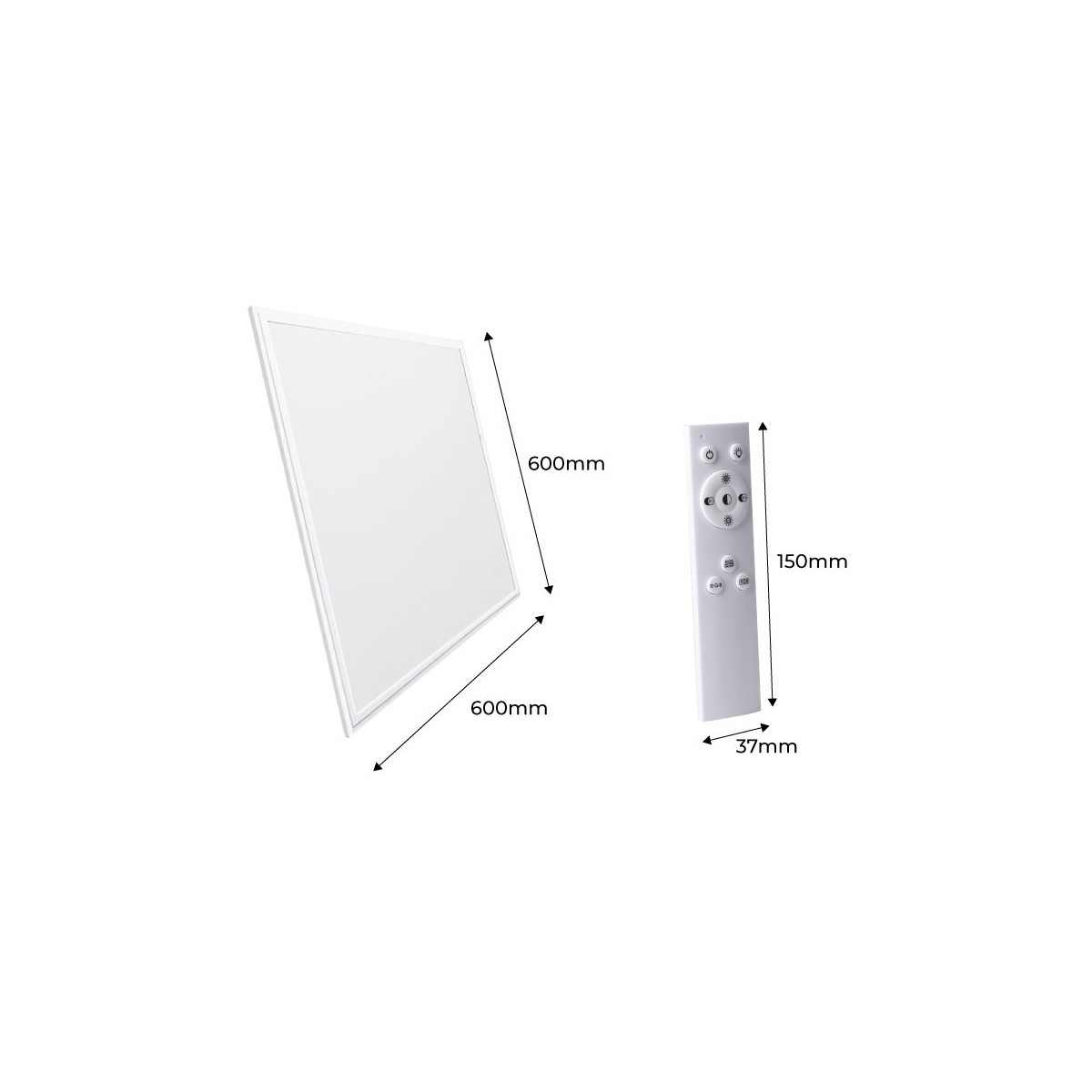 WIFI SMART RGB / RGBW + CCT recessed LED panel - 60x60 cm - 40W - With ...