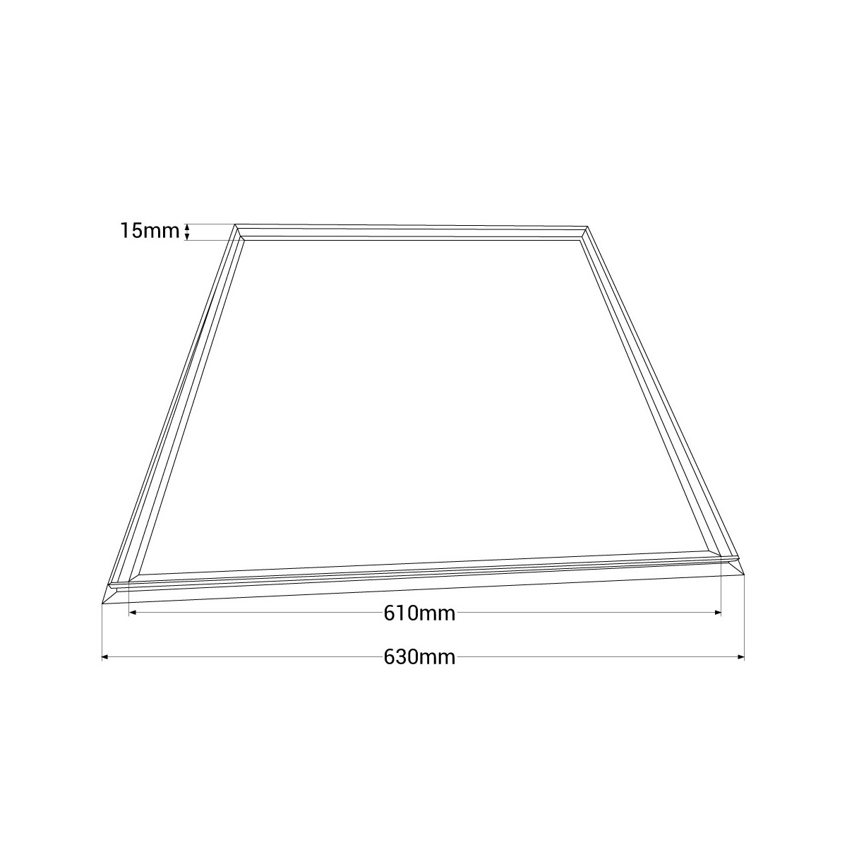 Buy recessed kit for LED panel 60x60cm