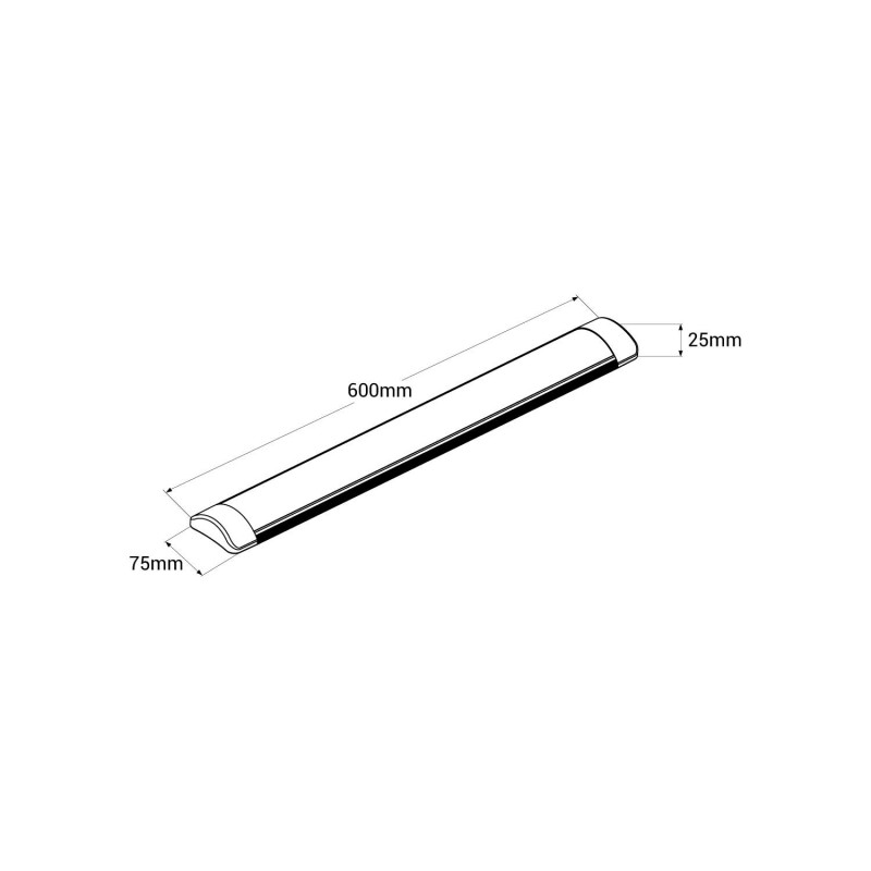 High Power LED Linear Luminaire - 16W - 60cm