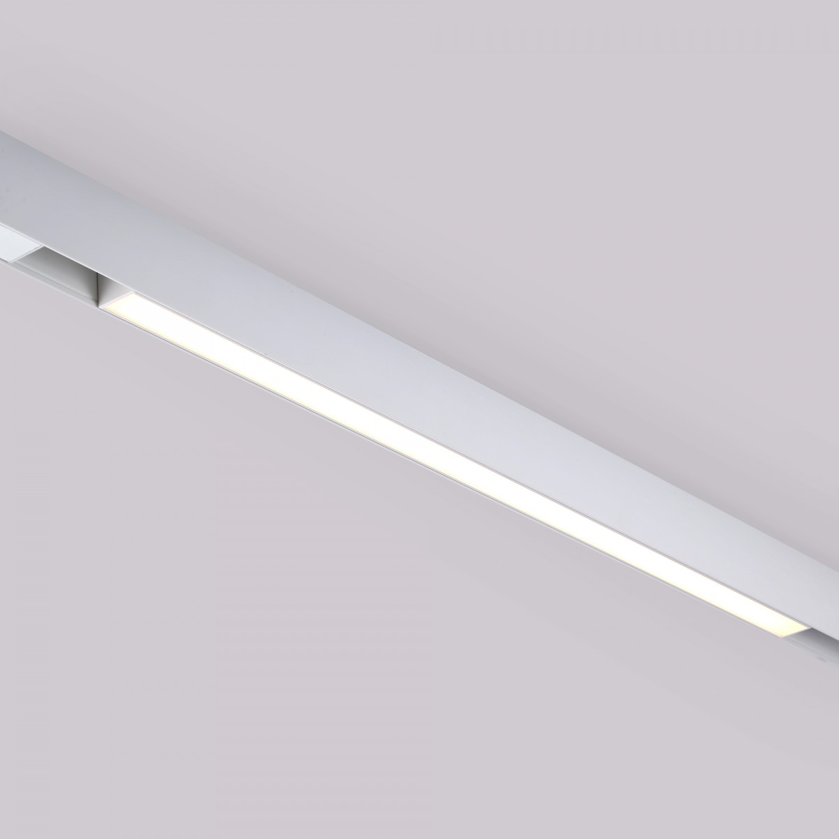 Linear opal LED opal luminaire for magnetic rail 48V - 20W - White