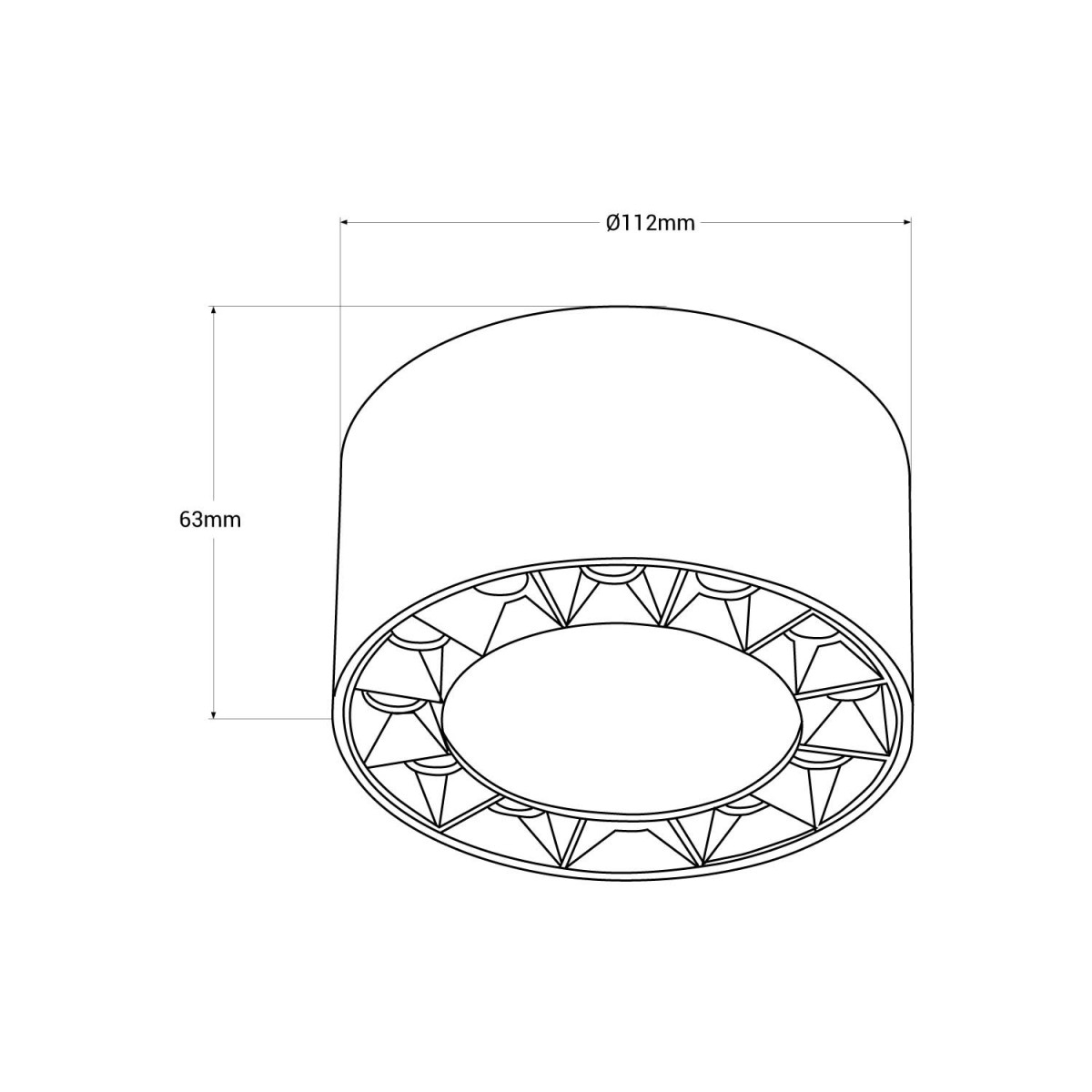 Ceiling light LED 18W - UGR18 - Driver Eaglerise