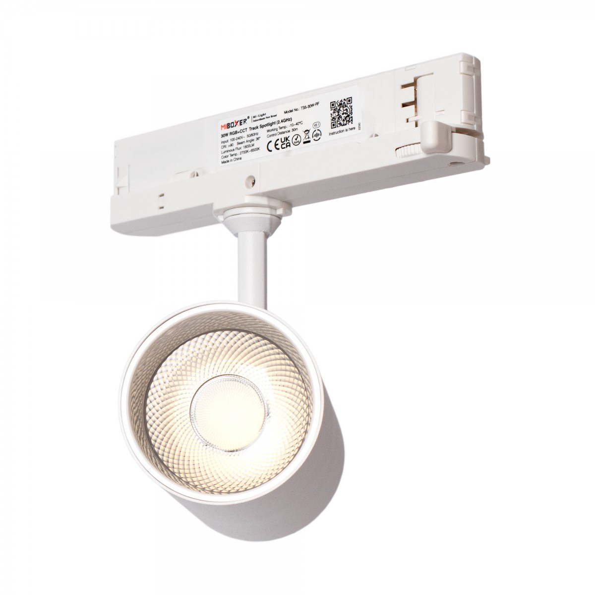 RGB + CCT three-phase LED track spotlight - 30W - Mi Light