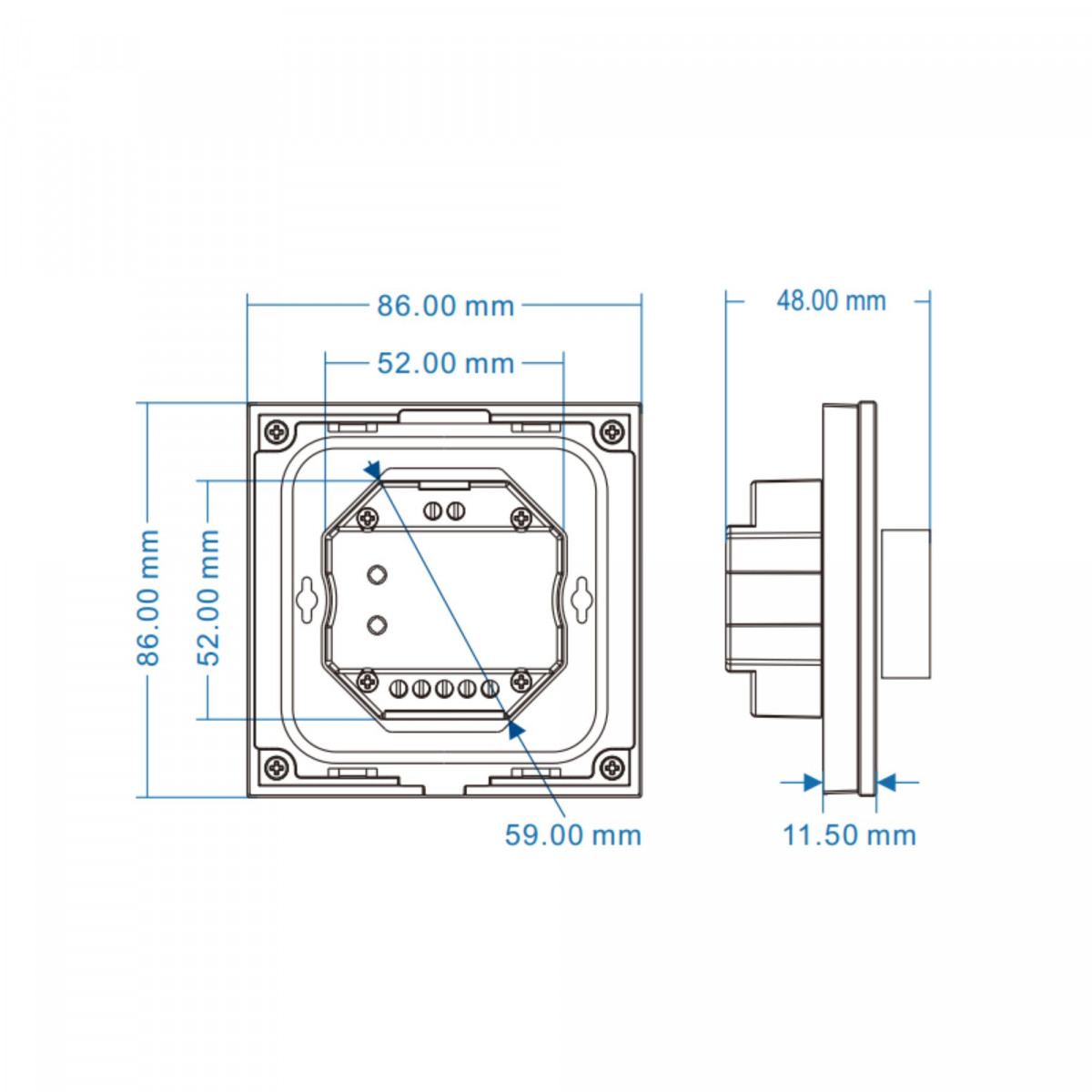 DMX rotary controller - 1 zone - RGB
