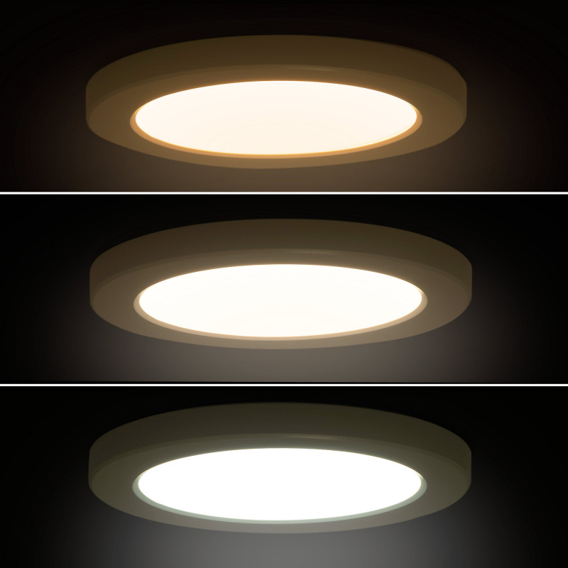 LED CCT Ceiling light - 18W - Recessed and surface mounted