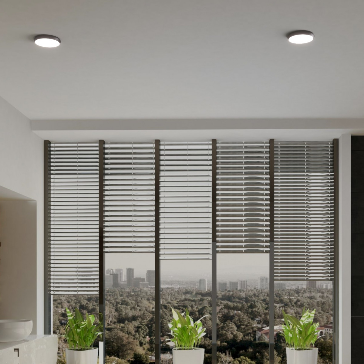 Watertight LED CCT ceiling light - 18W - Ø25cm -1920lm -IP65