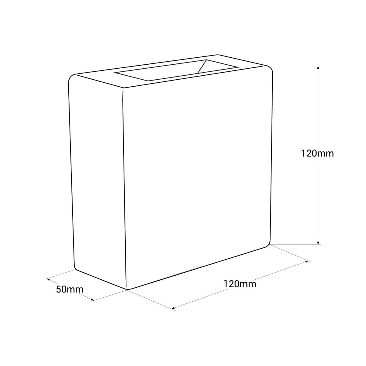 "Square 2" outdoor LED wall light -3W- IP54 -Two-sided light