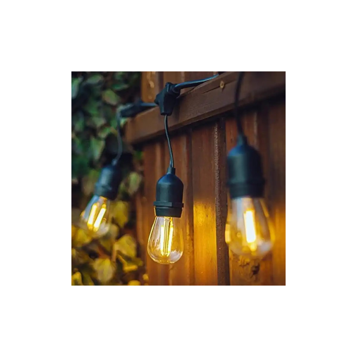 KIT-Outdoor LED garland 11,5m + 10 E27 LED bulbs -Warm White