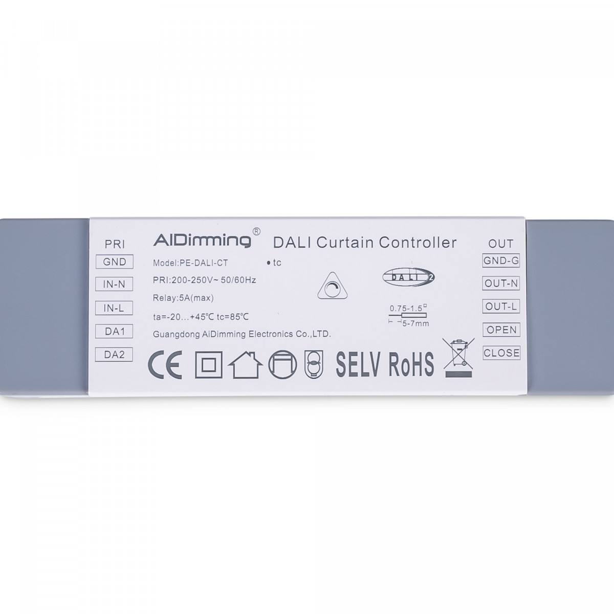 DALI controller for 5-wire curtain motor - 5A - 500W