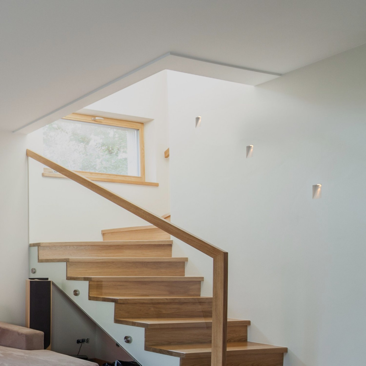 Trimless plaster recessed wall light "MUR" 1W