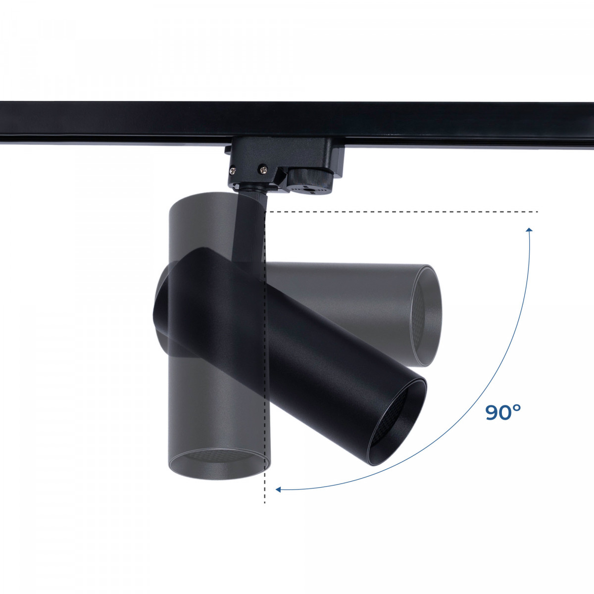 CCT LED 1-phase track spotlight - 10W - KGP Driver - Black